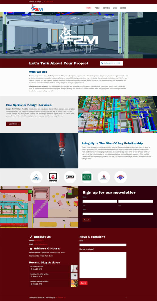 F2M Fire and Drafting Design Services – JC Sweet & Co. Web Design ...